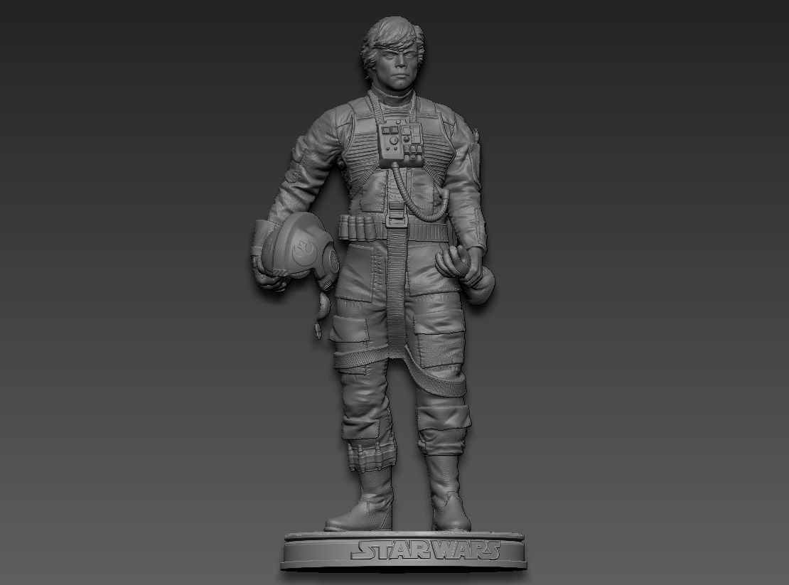 Luke Skywalker pilot V2 3D model 3D printable | CGTrader