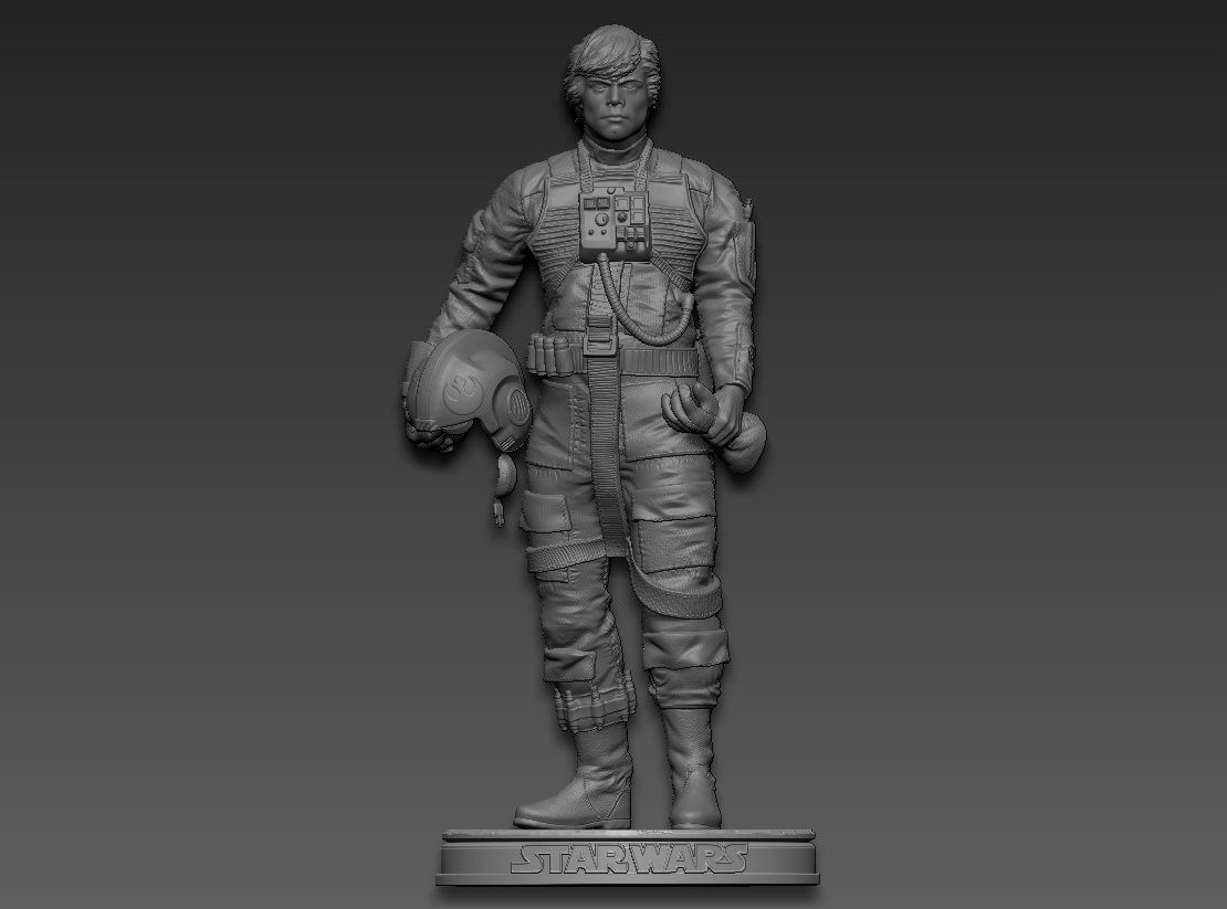 Luke Skywalker pilot V2 3D model 3D printable | CGTrader