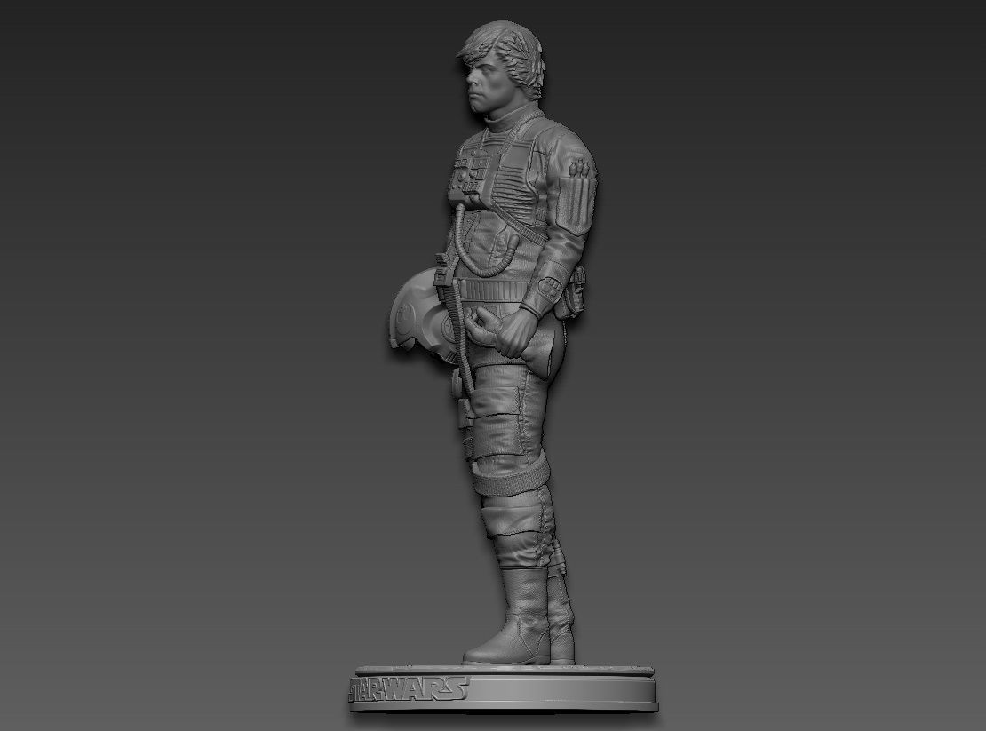 Luke Skywalker pilot V2 3D model 3D printable | CGTrader
