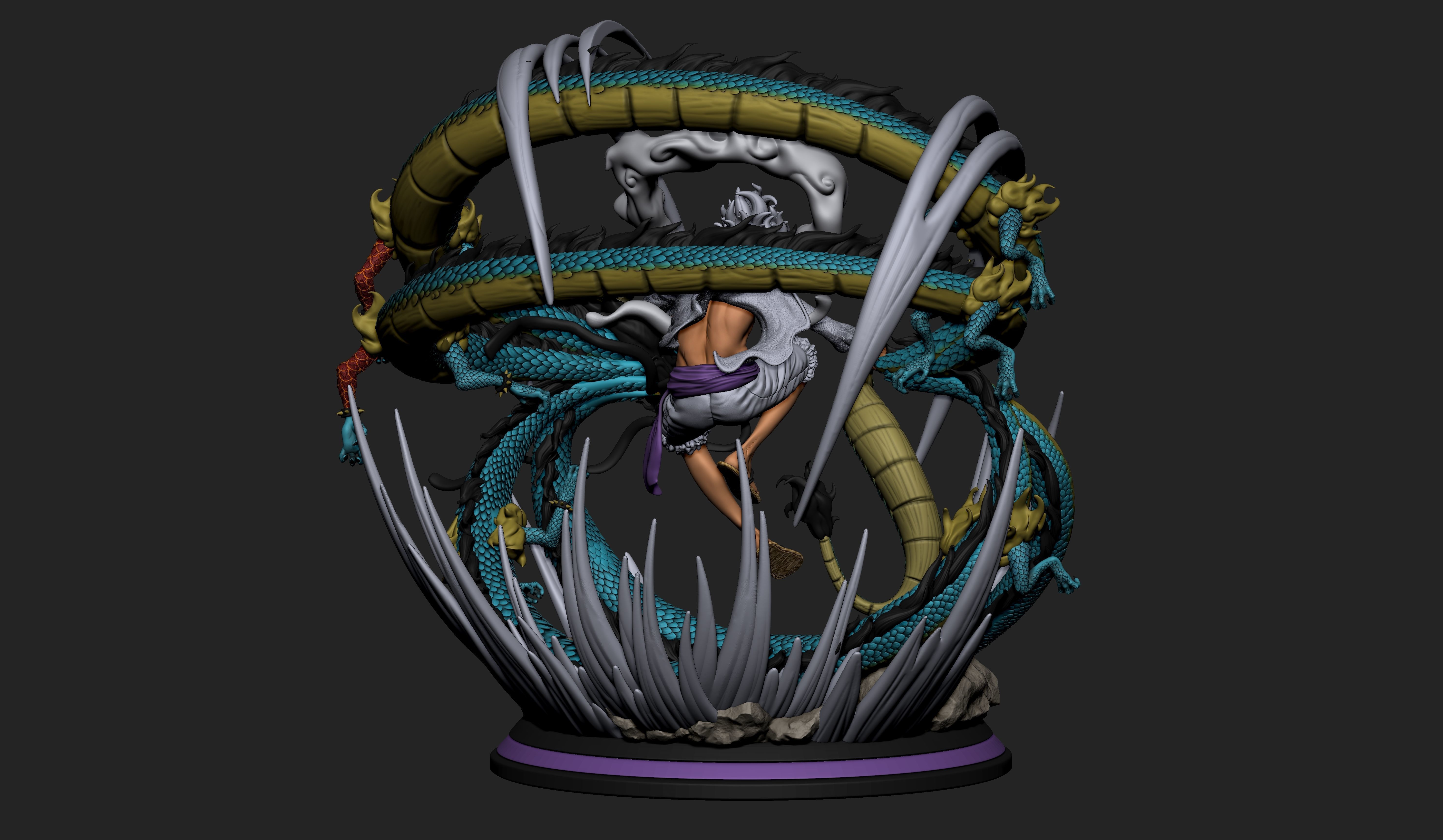 Gear 5 Luffy vs Kaido Jump rop 3D model 3D printable | CGTrader