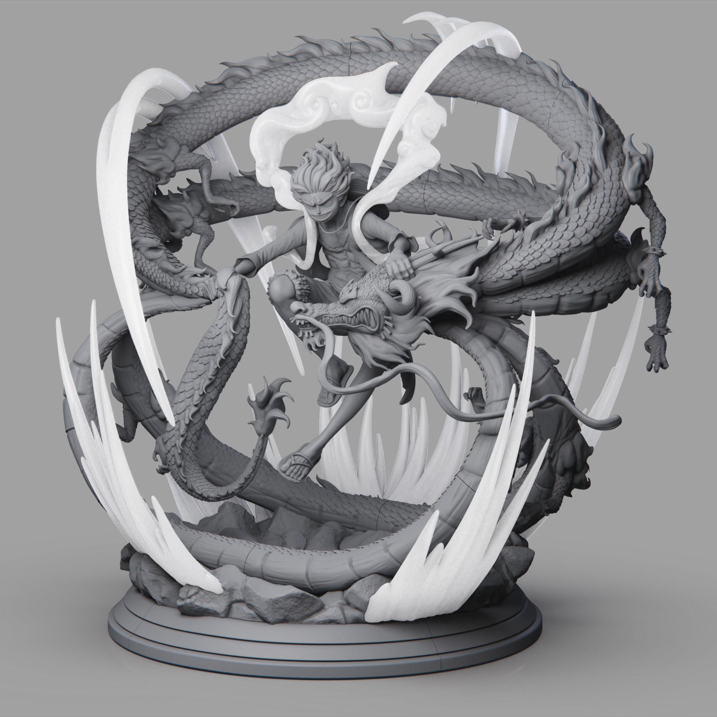 Gear 5 Luffy vs Kaido Jump rop 3D model 3D printable | CGTrader
