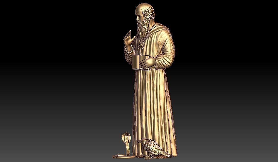 Saint Benedict 3D model 3D printable | CGTrader