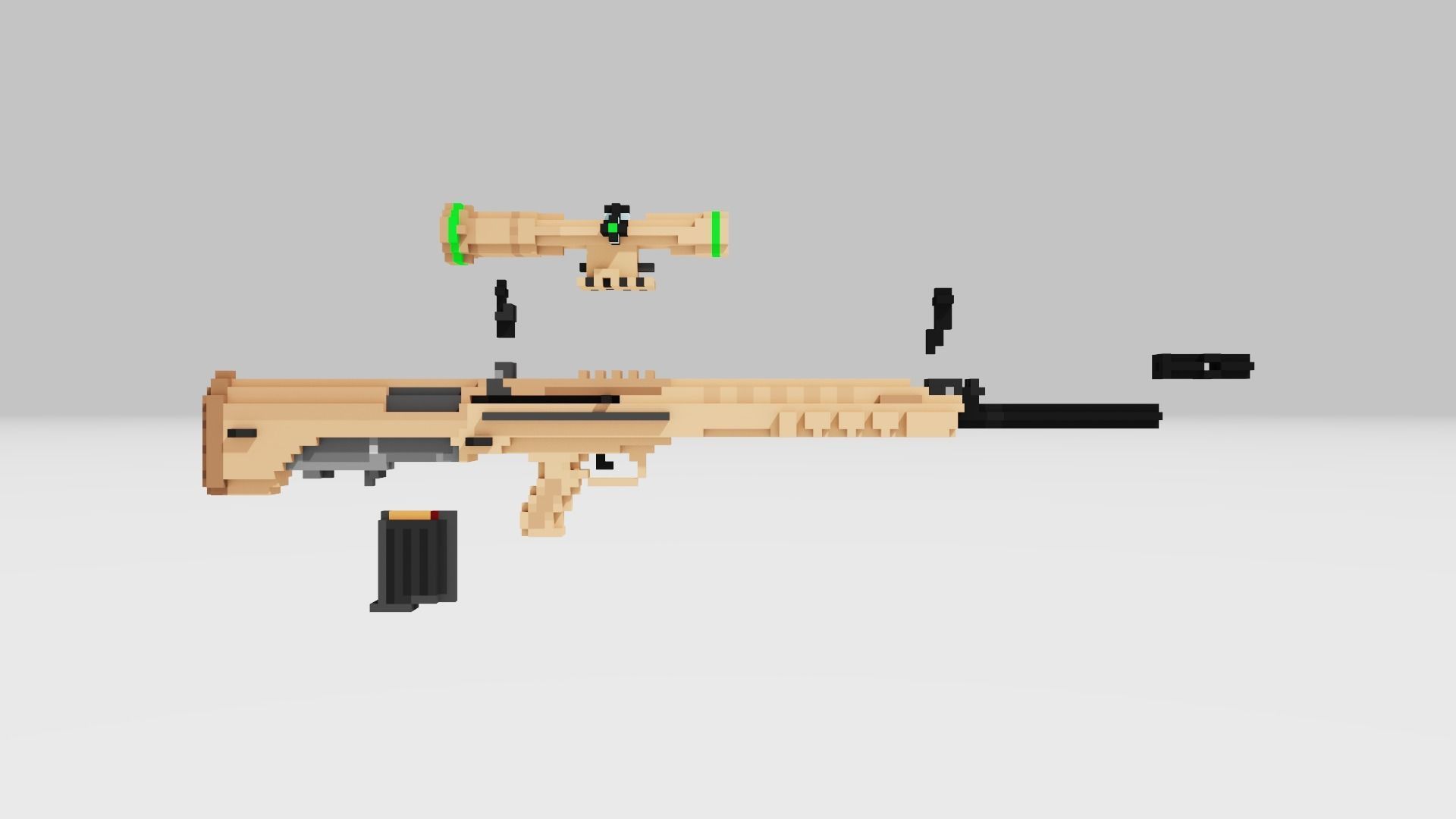 QBU 88 voxel 3D model | CGTrader