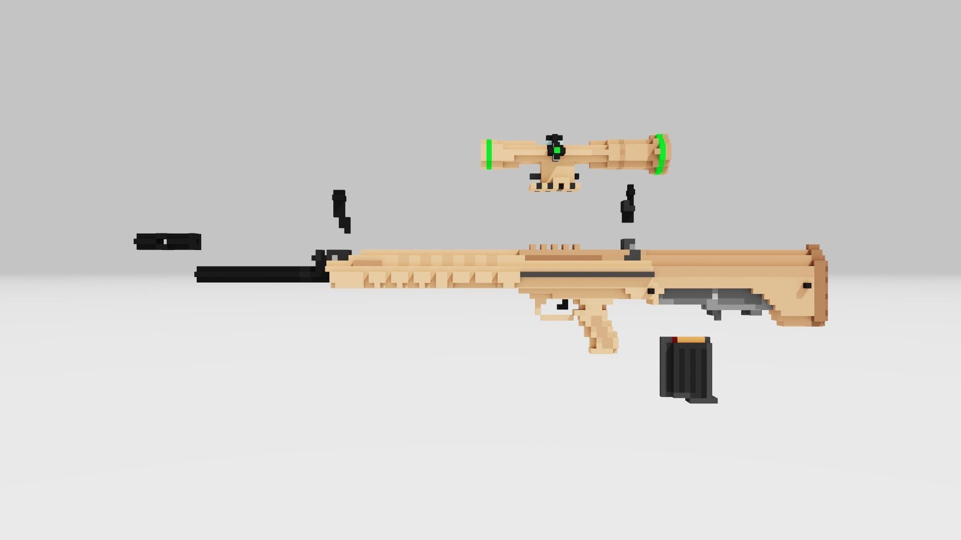 QBU 88 voxel 3D model | CGTrader