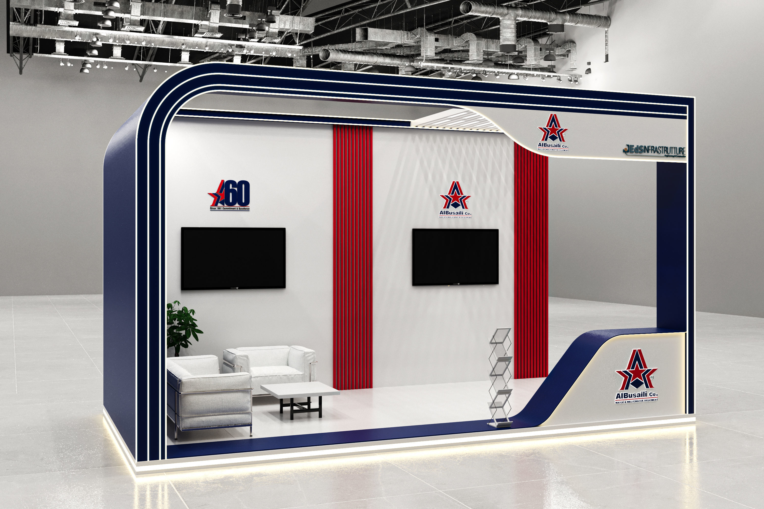 booth6x3 3D model rigged | CGTrader