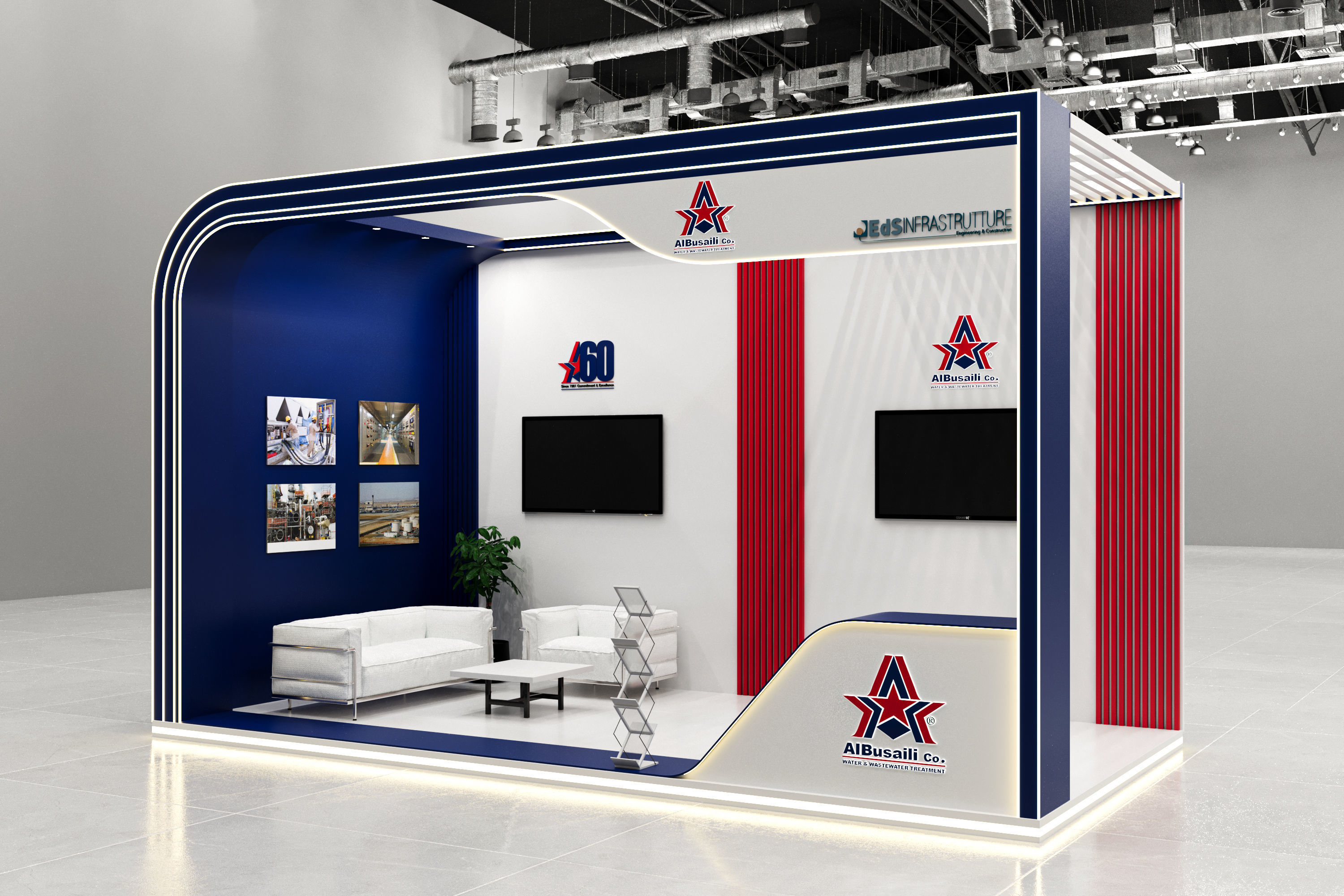 booth6x3 3D model rigged | CGTrader