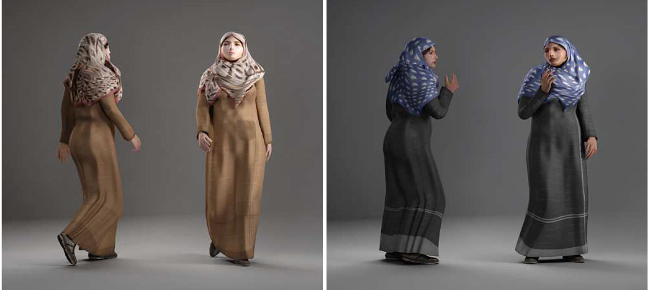 Saudi man and woman 3D model | CGTrader