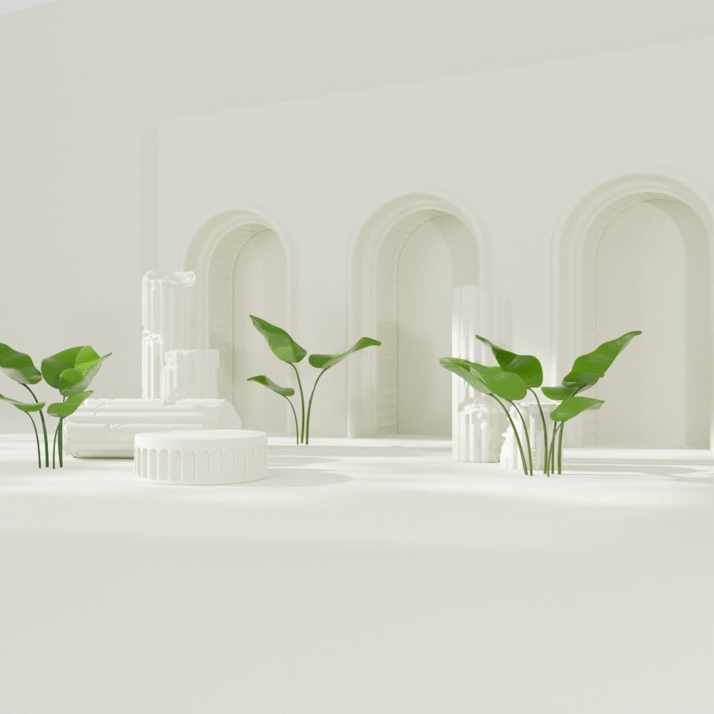 Roman scene with white goods display stand 3D model | CGTrader