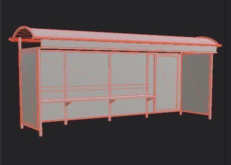 3D model bus stop VR / AR / low-poly | CGTrader
