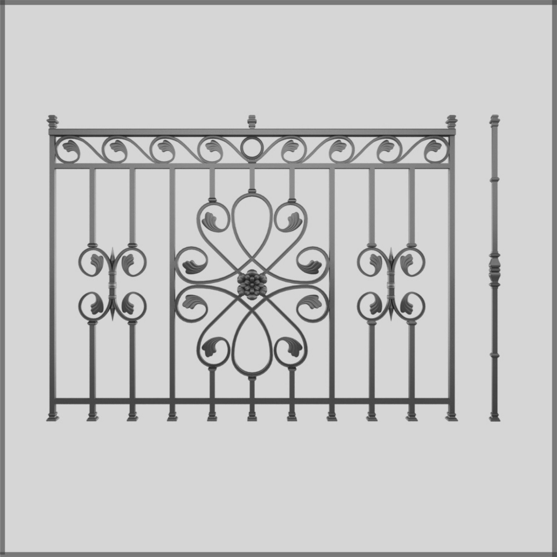 Railings Set 3D model | CGTrader