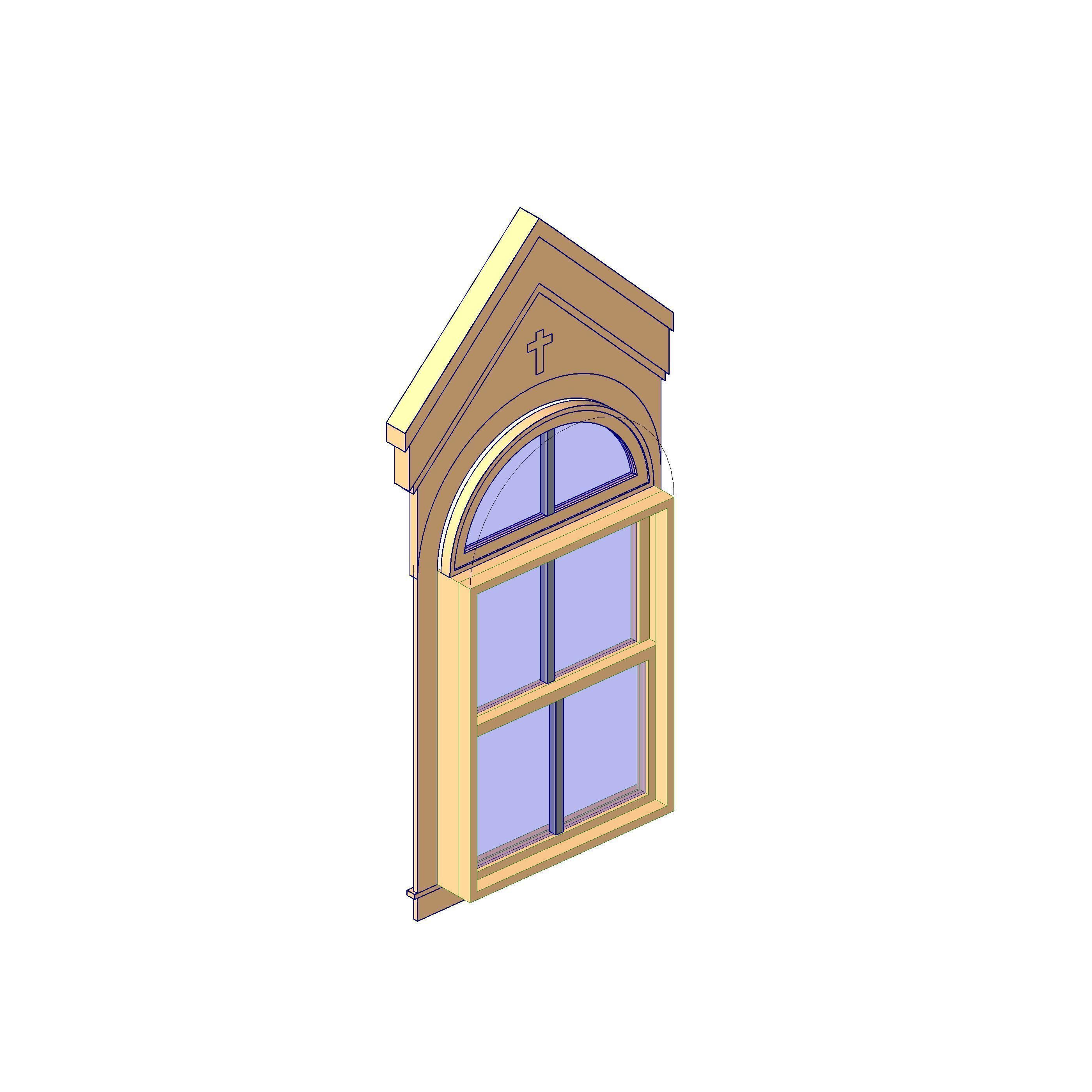 Pointed Arch Window 3D model | CGTrader