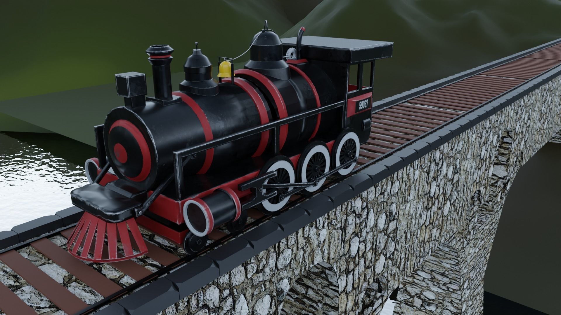 3D model Stylized Locomotive VR / AR / low-poly | CGTrader