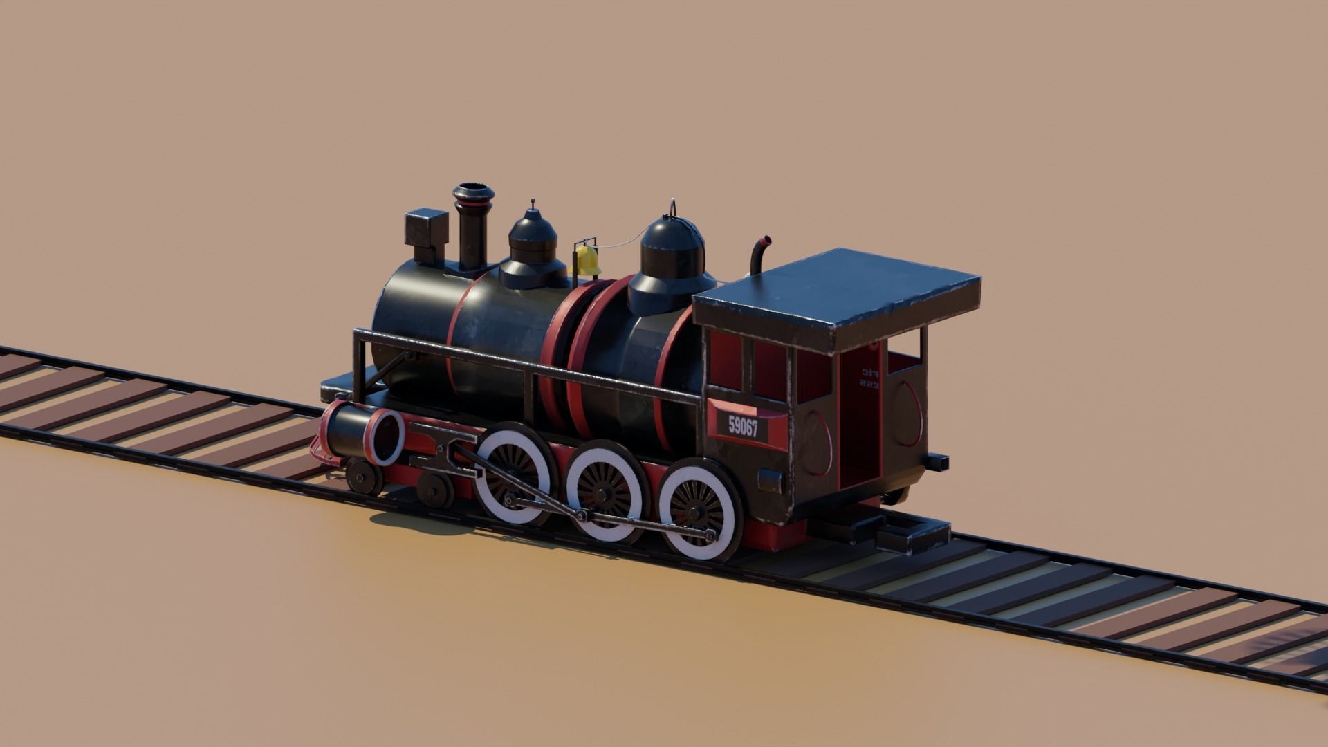 3D model Stylized Locomotive VR / AR / low-poly | CGTrader