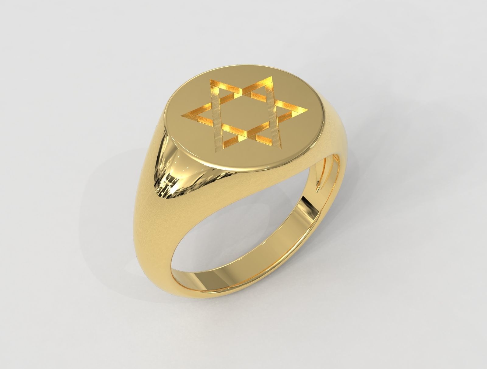 Signet Ring Jewish Star Of David 3D model 3D printable | CGTrader