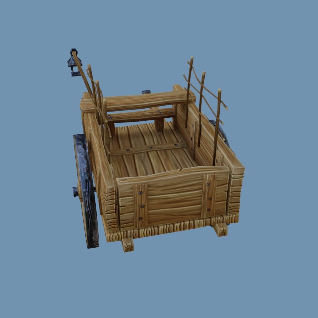 Old cart free 3D model | CGTrader