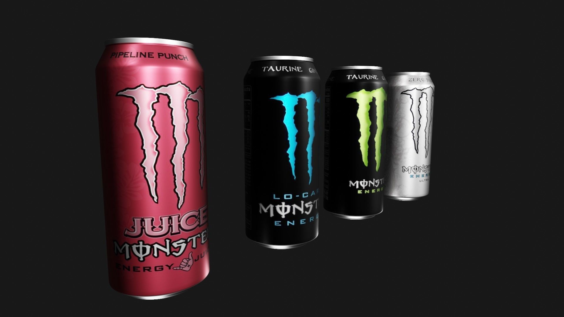 3D model Monster Cans VR / AR / low-poly | CGTrader