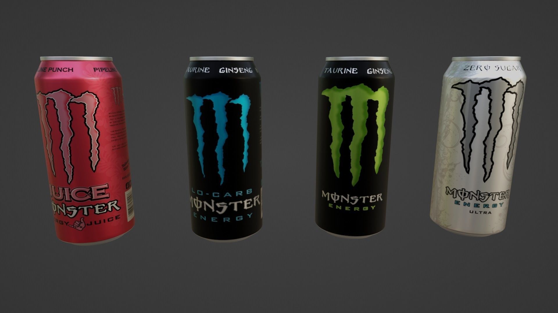 3D model Monster Cans VR / AR / low-poly | CGTrader
