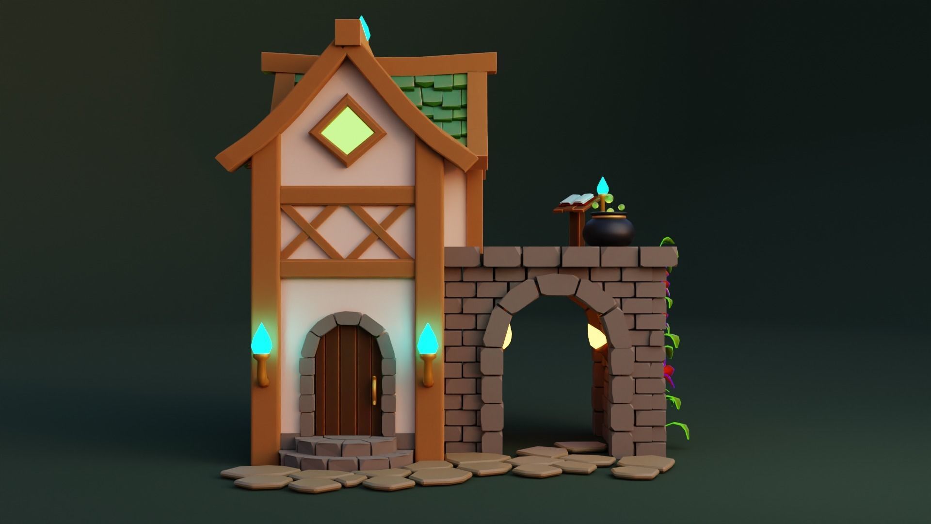 3D model Witch house 3 VR / AR / low-poly | CGTrader