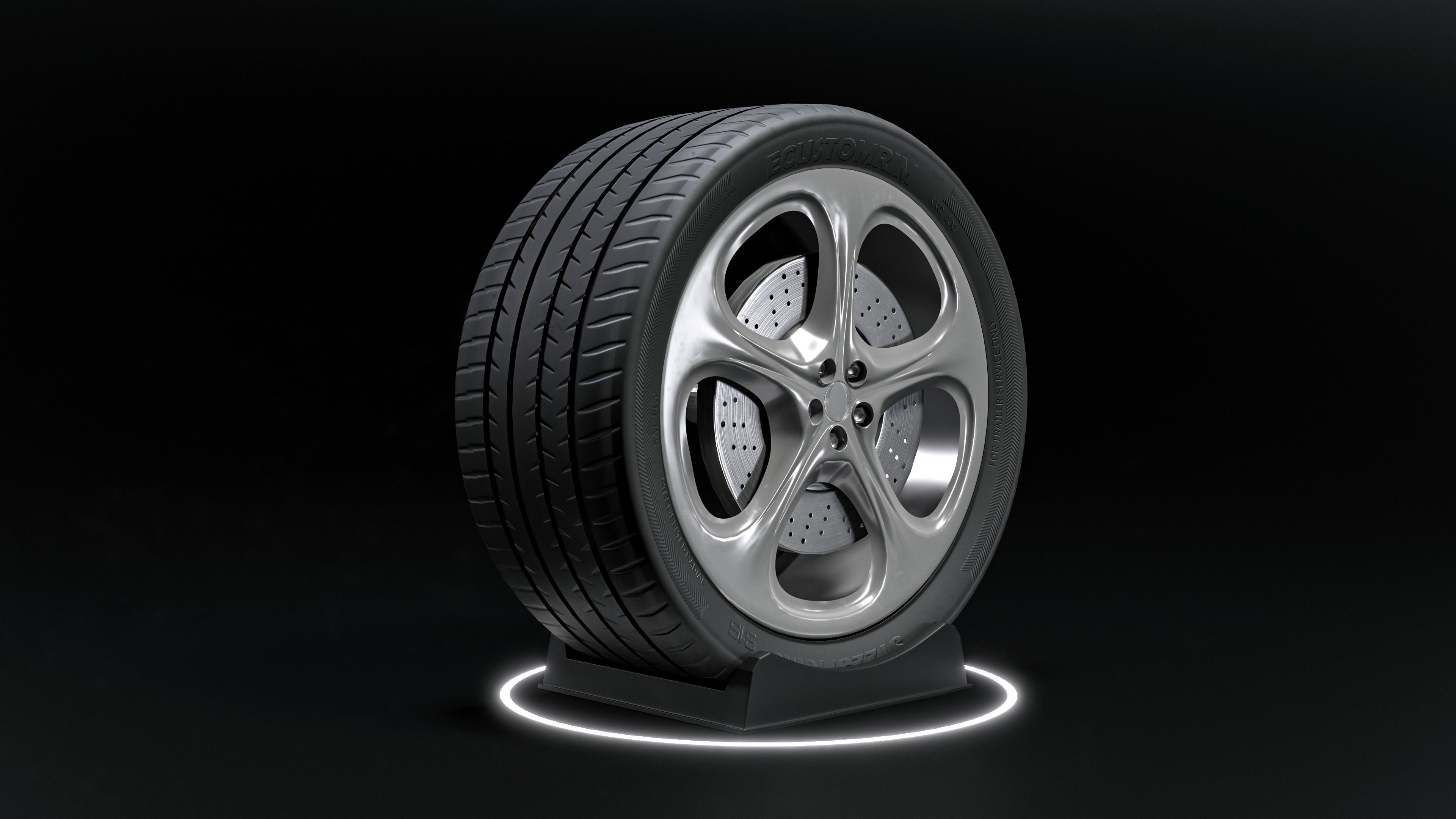 Porsche Carrera 911 game ready tire and rim free VR / AR / low-poly 3D ...