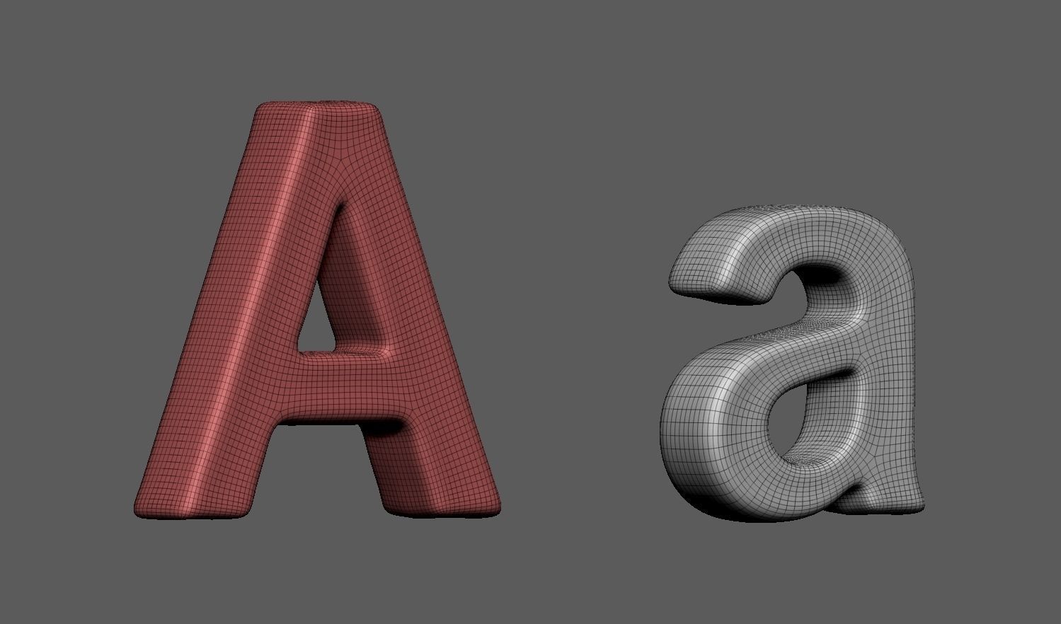 Volumetric letter Aa for cnc 3d print 3D model 3D printable | CGTrader