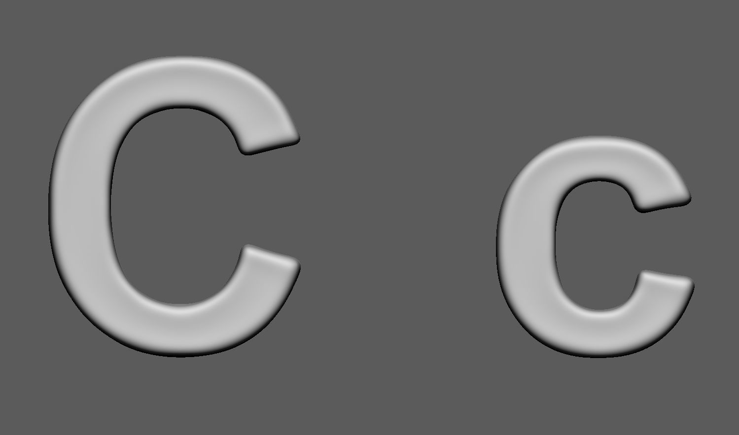 Volumetric letter Cc for cnc 3d print 3D model 3D printable | CGTrader
