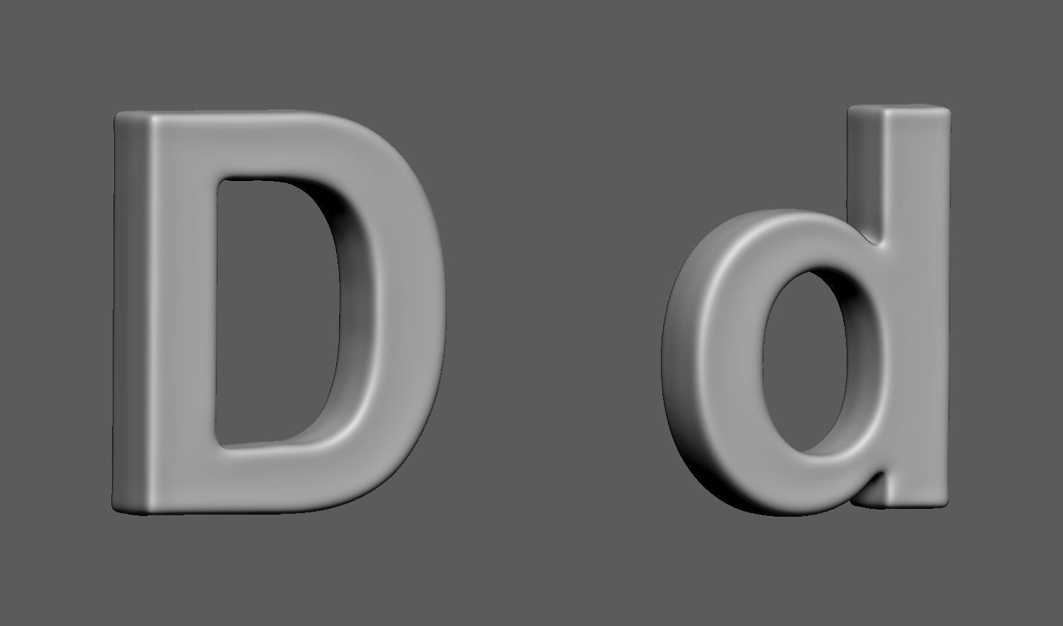 Volumetric letter Dd for cnc 3d print 3D model 3D printable | CGTrader