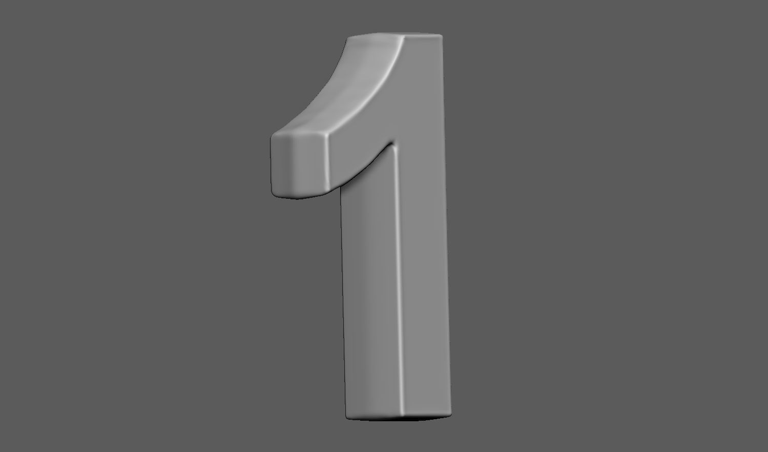 Volumetric number 1 for cnc 3d print 3D model 3D printable | CGTrader