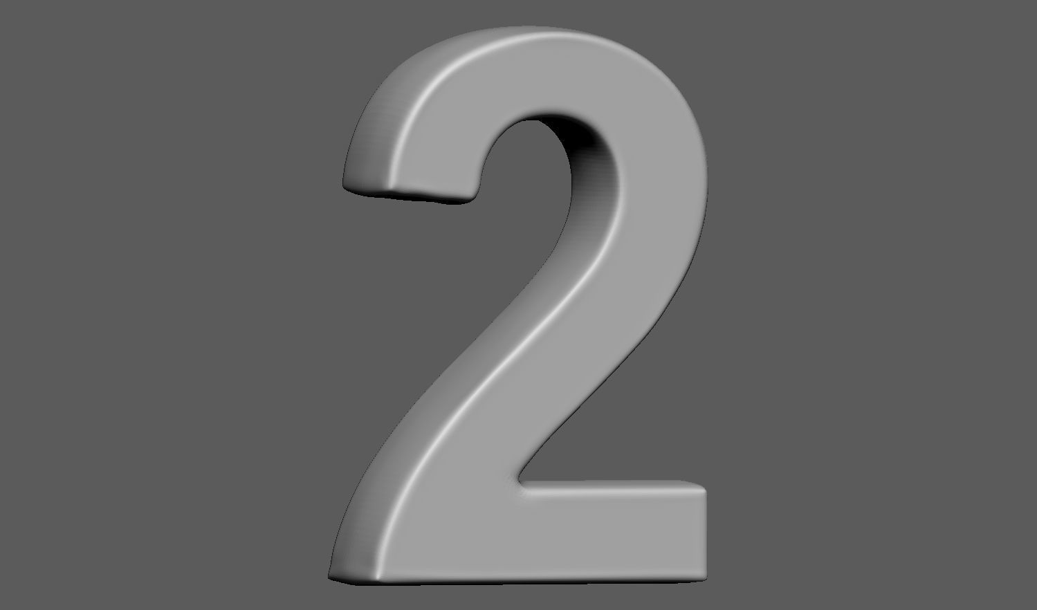 Volumetric number 2 for cnc 3d print 3D model 3D printable | CGTrader