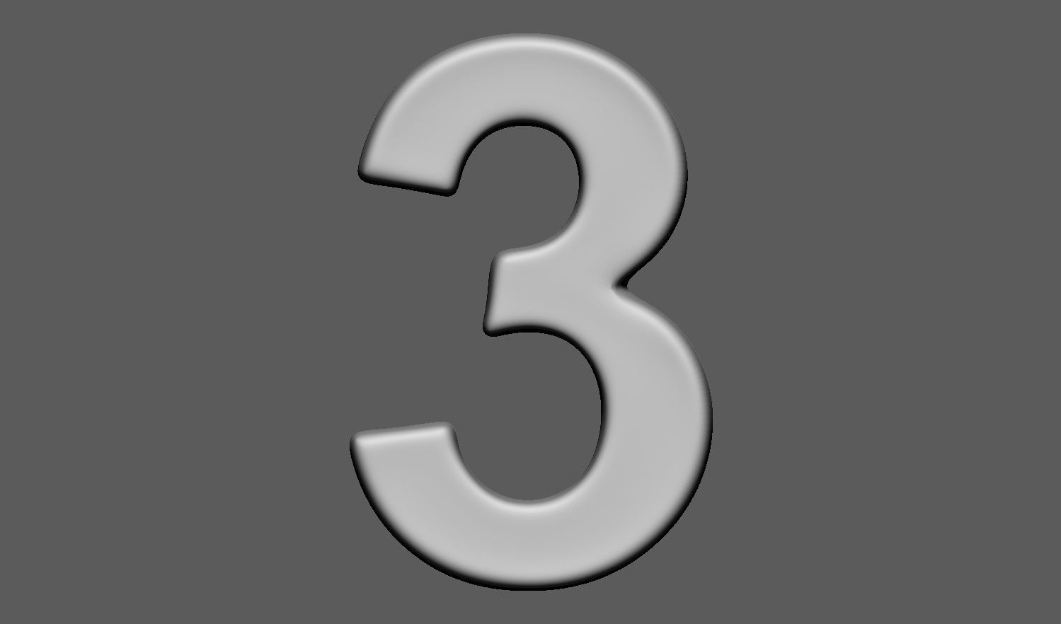 Volumetric number 3 for cnc 3d print 3D model 3D printable | CGTrader