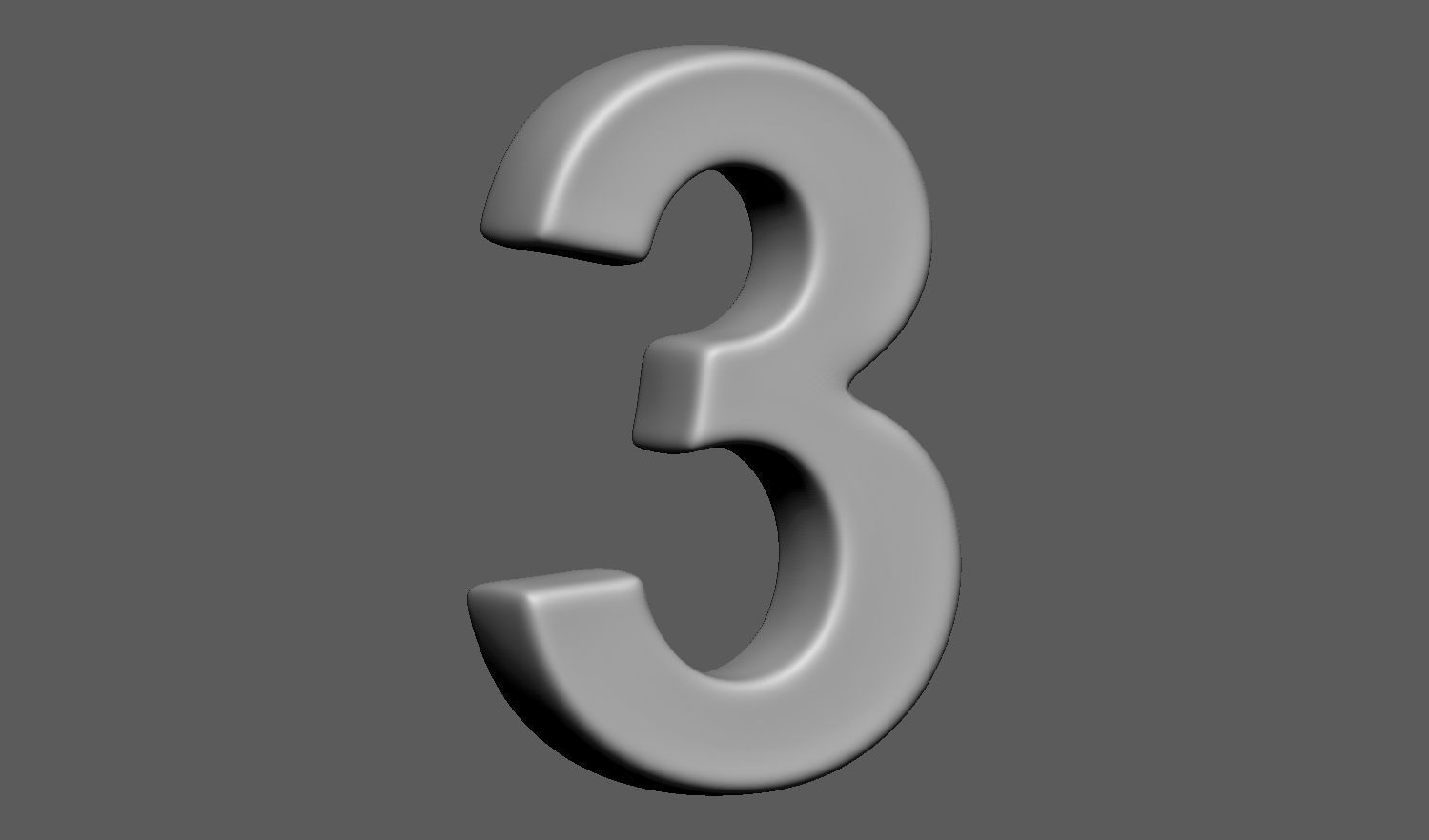 Volumetric number 3 for cnc 3d print 3D model 3D printable | CGTrader