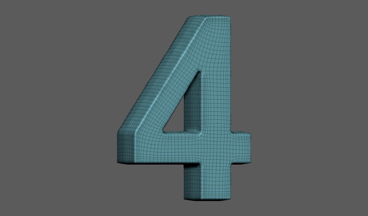 Volumetric number 4 for cnc 3d print 3D model 3D printable | CGTrader