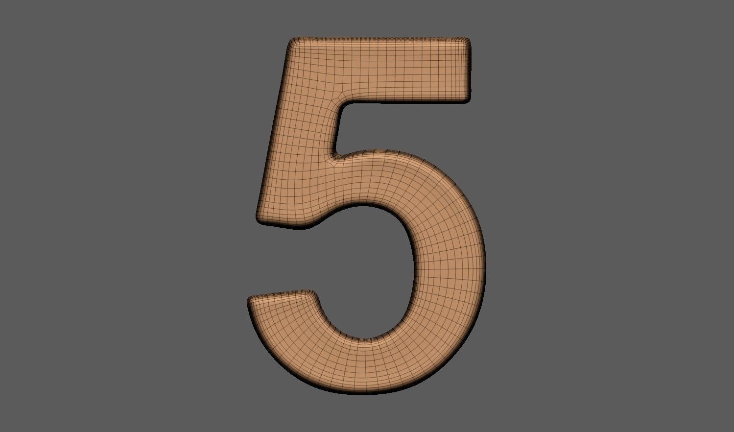 Volumetric number 5 for cnc 3d print 3D model 3D printable | CGTrader