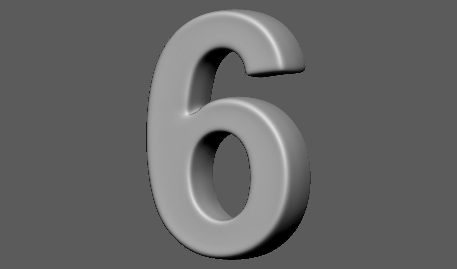 Volumetric number 6 for cnc 3d print 3D model 3D printable | CGTrader