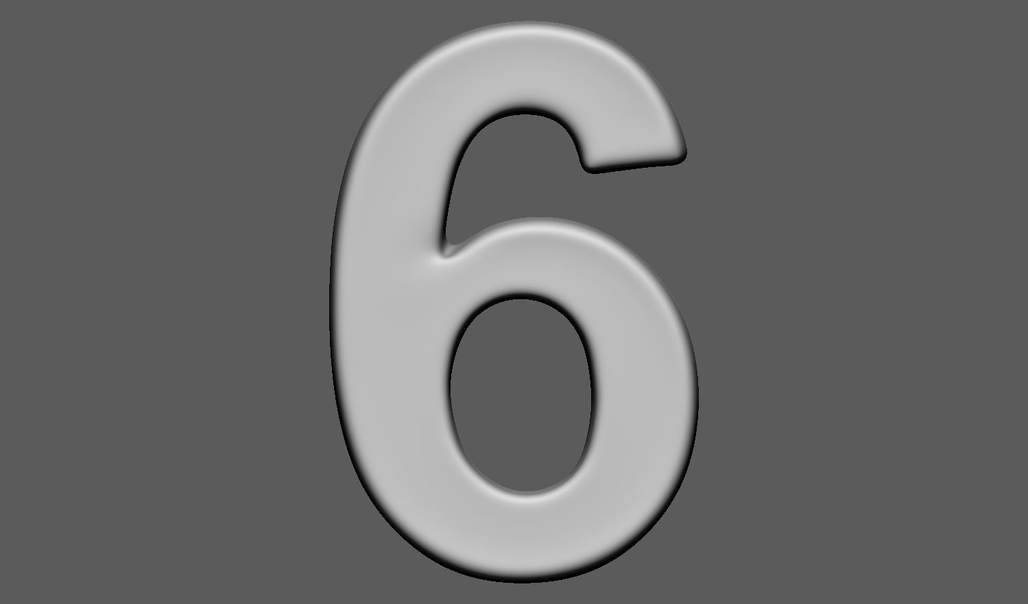 Volumetric number 6 for cnc 3d print 3D model 3D printable | CGTrader