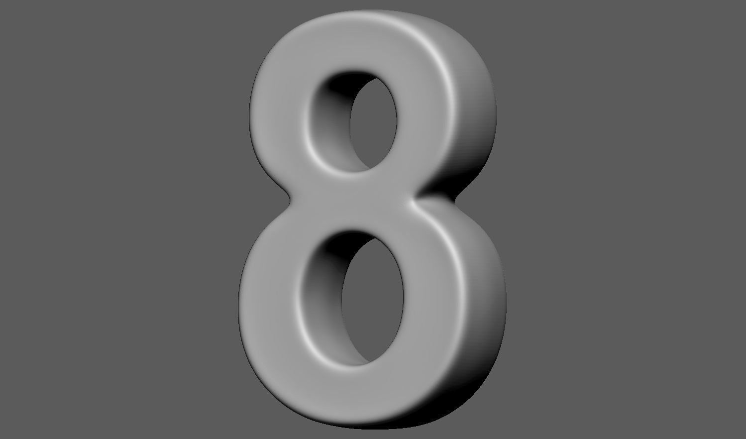 Volumetric number 8 for cnc 3d print 3D model 3D printable | CGTrader
