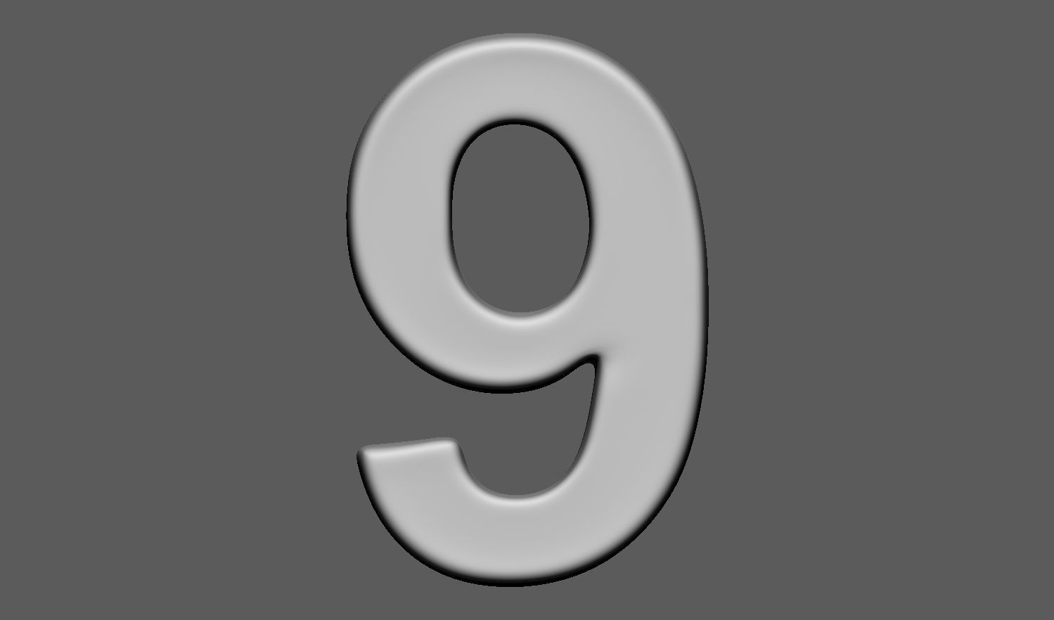 Volumetric number 9 for cnc 3d print 3D model 3D printable | CGTrader