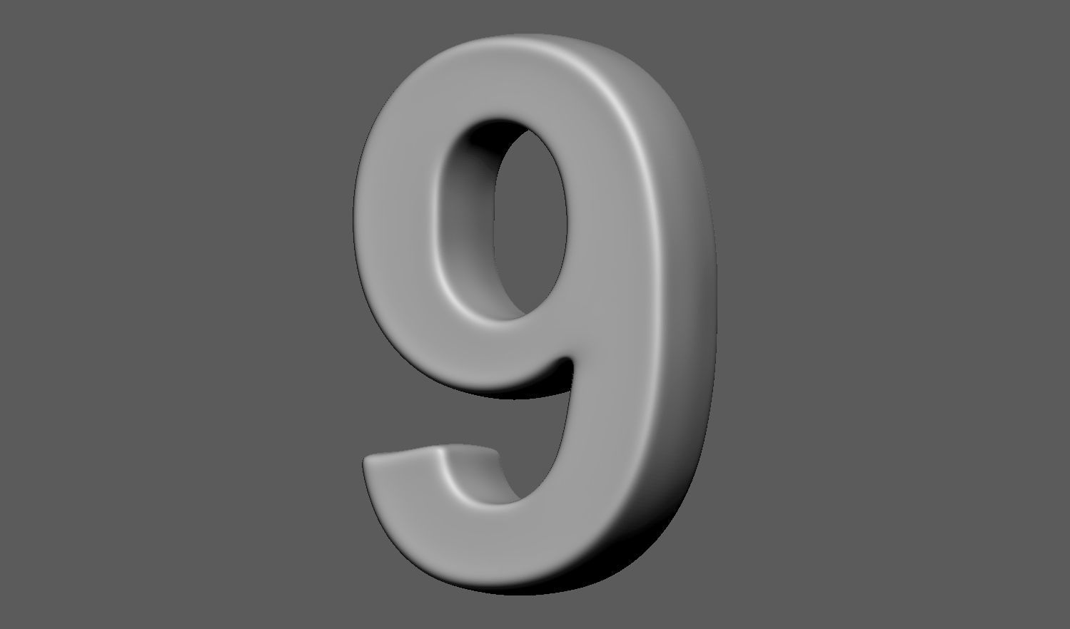 Volumetric number 9 for cnc 3d print 3D model 3D printable | CGTrader