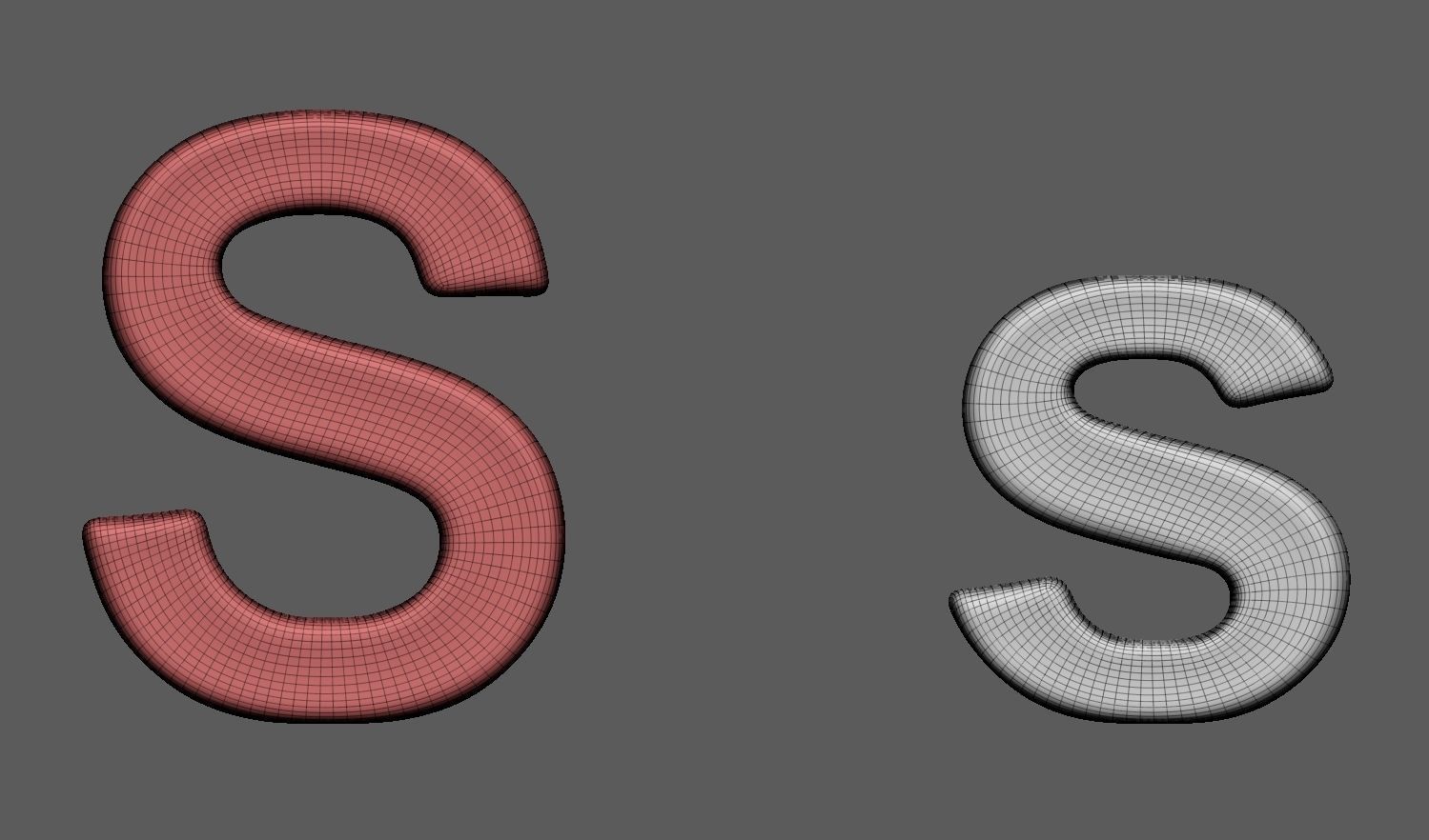 Volumetric letter Ss for cnc 3d print 3D model 3D printable | CGTrader