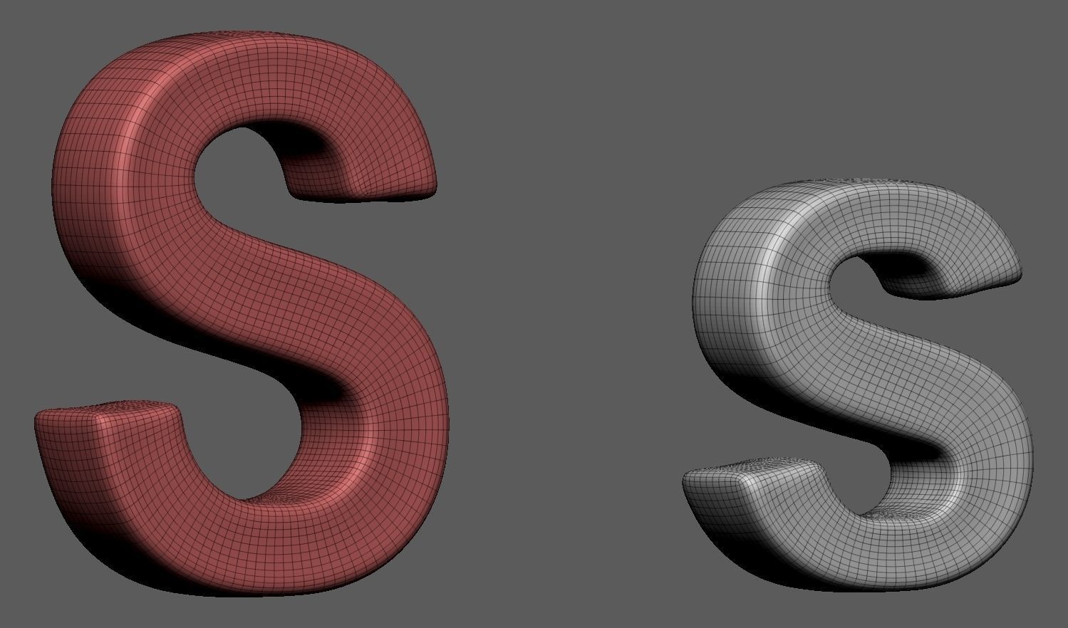 Volumetric letter Ss for cnc 3d print 3D model 3D printable | CGTrader