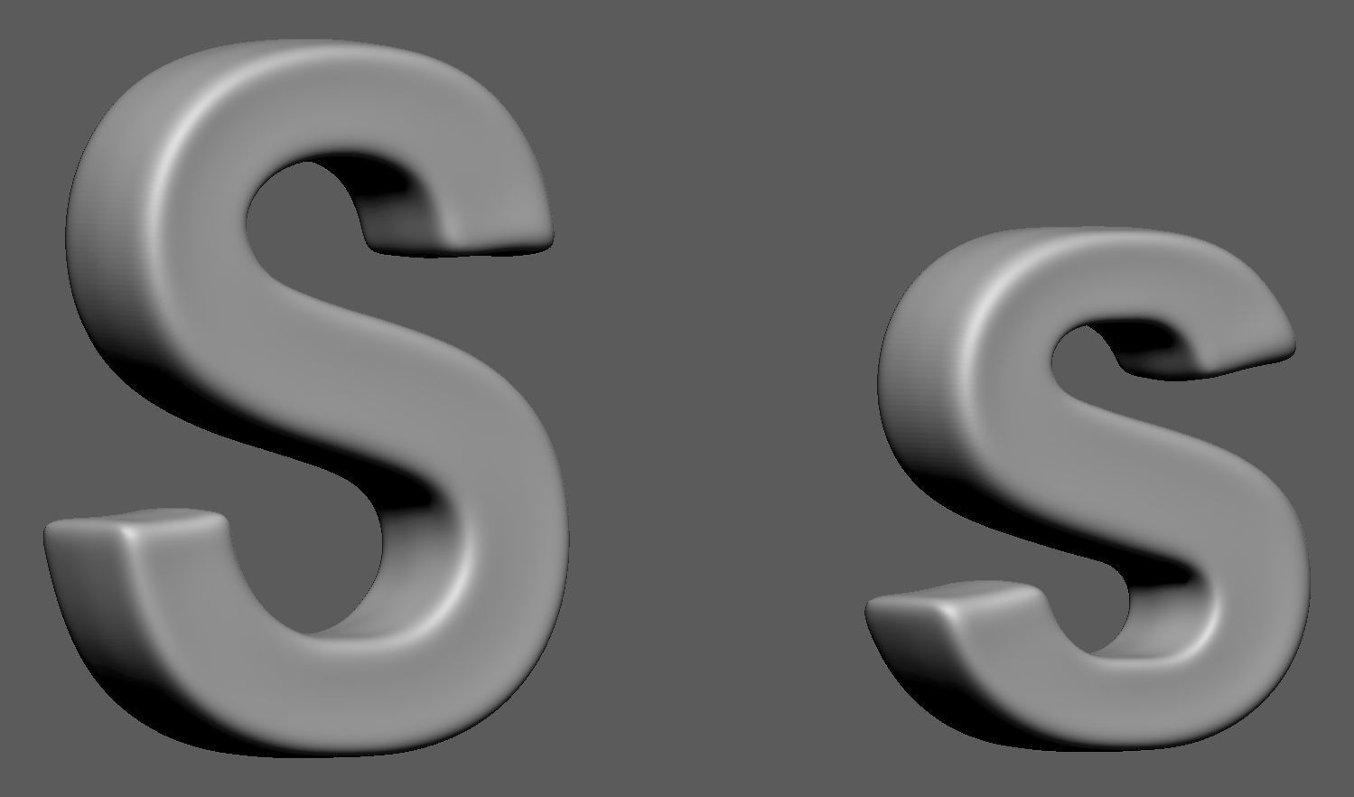 Volumetric letter Ss for cnc 3d print 3D model 3D printable | CGTrader