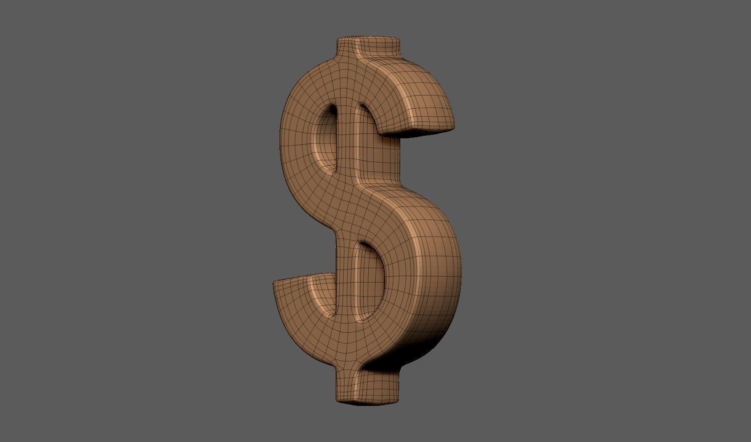 Volumetric sign dollar for cnc 3d print 3D model 3D printable | CGTrader