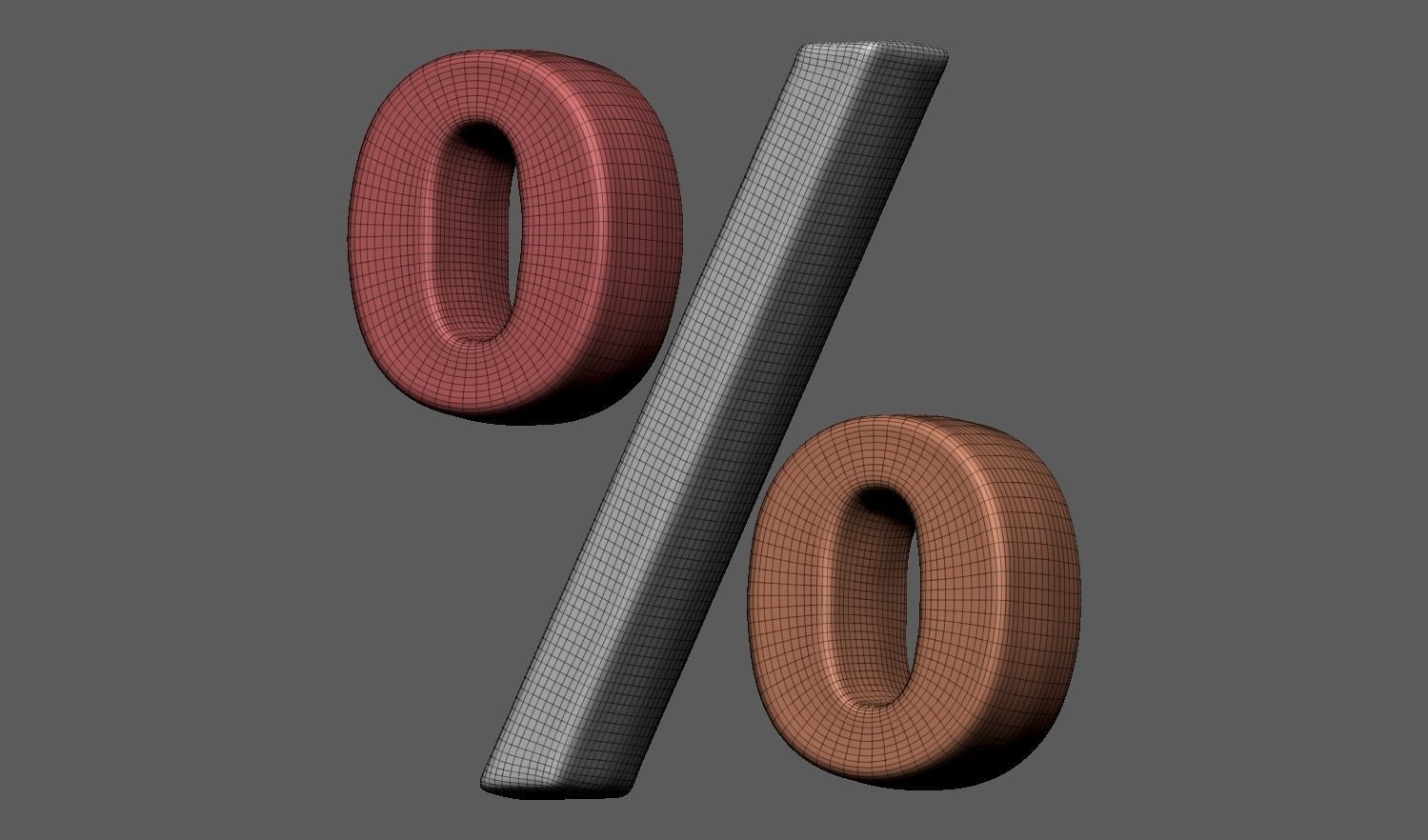 Volumetric sign percent for cnc 3d print 3D model 3D printable | CGTrader