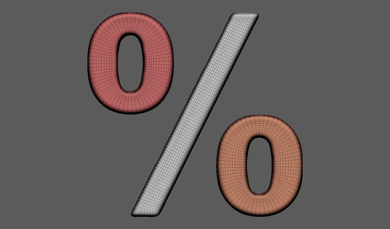 Volumetric sign percent for cnc 3d print 3D model 3D printable | CGTrader