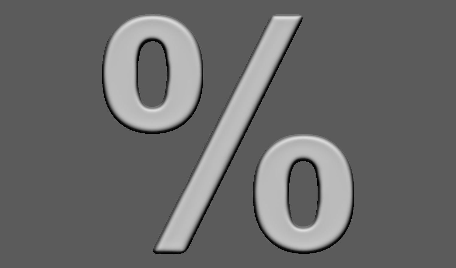 Volumetric sign percent for cnc 3d print 3D model 3D printable | CGTrader