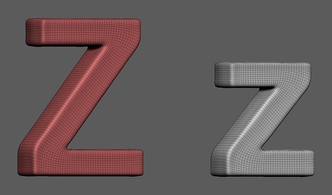 Volumetric letter Zz for cnc 3d print 3D model 3D printable | CGTrader