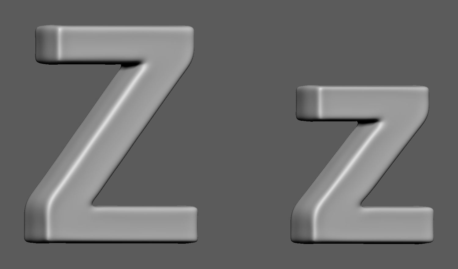 Volumetric letter Zz for cnc 3d print 3D model 3D printable | CGTrader