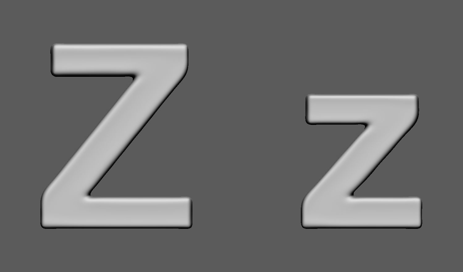 Volumetric letter Zz for cnc 3d print 3D model 3D printable | CGTrader