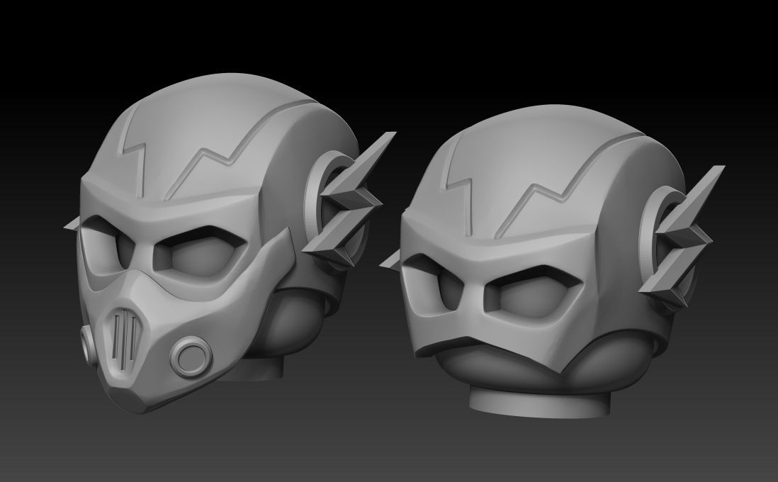 Lego Reverse flash helmet 3D model 3D printable | CGTrader