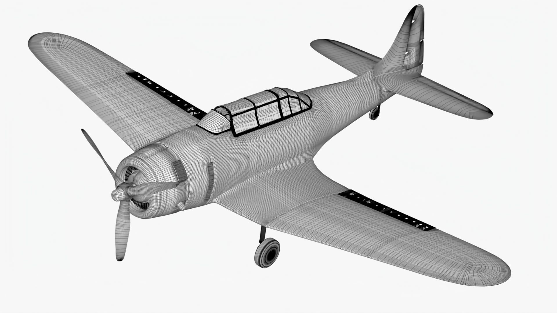 realistic propeller plane 3D model | CGTrader