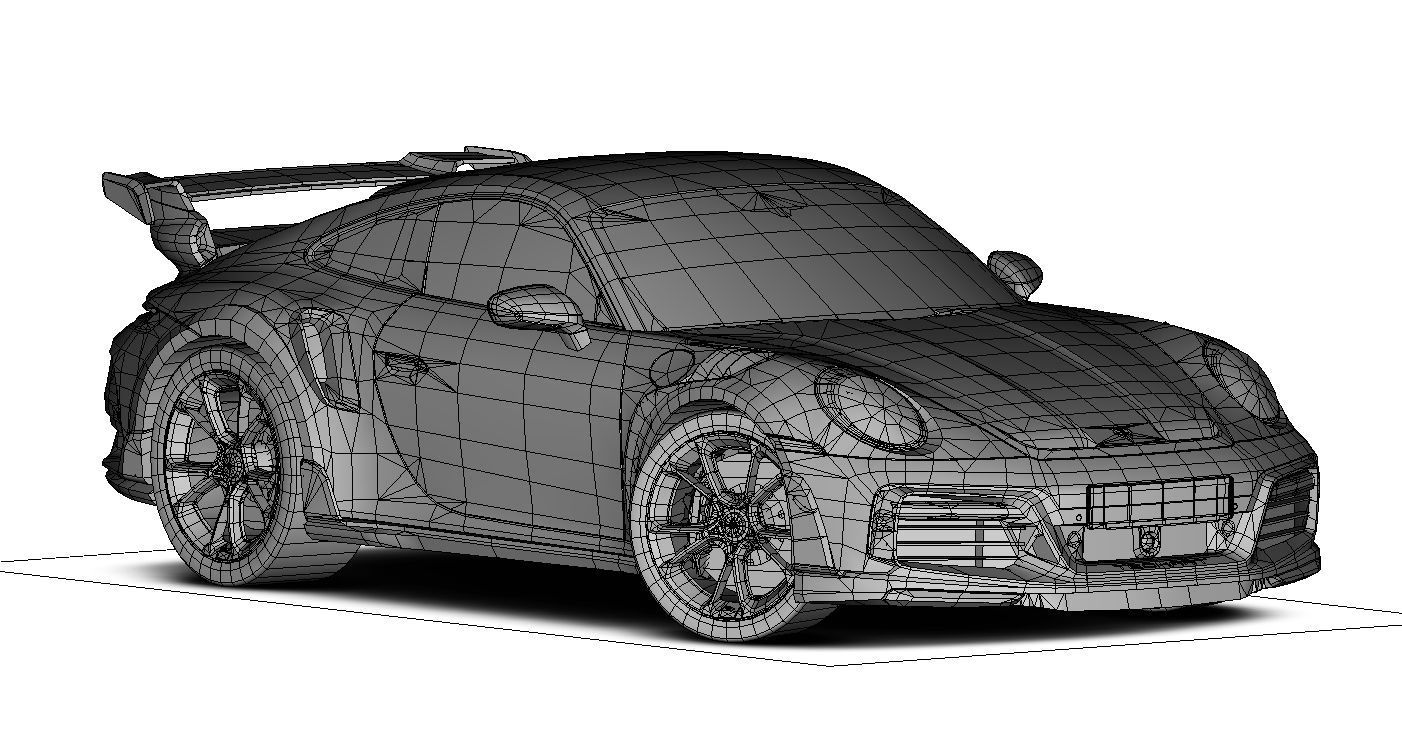 3D model Porsche 911 992 Techart GT Street R 2022 Gameready VR / AR ...